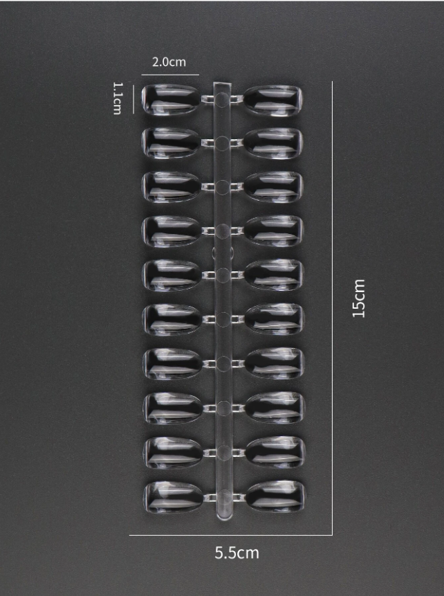 EBS Nail Color Display - 20 Clear Removable Tips — Eminent Beauty System