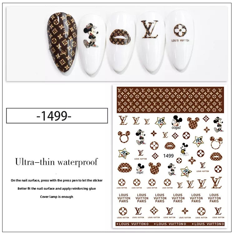 EBS Nail Art Sticker - Luxury Brands Name Printed Sticker — Eminent ...