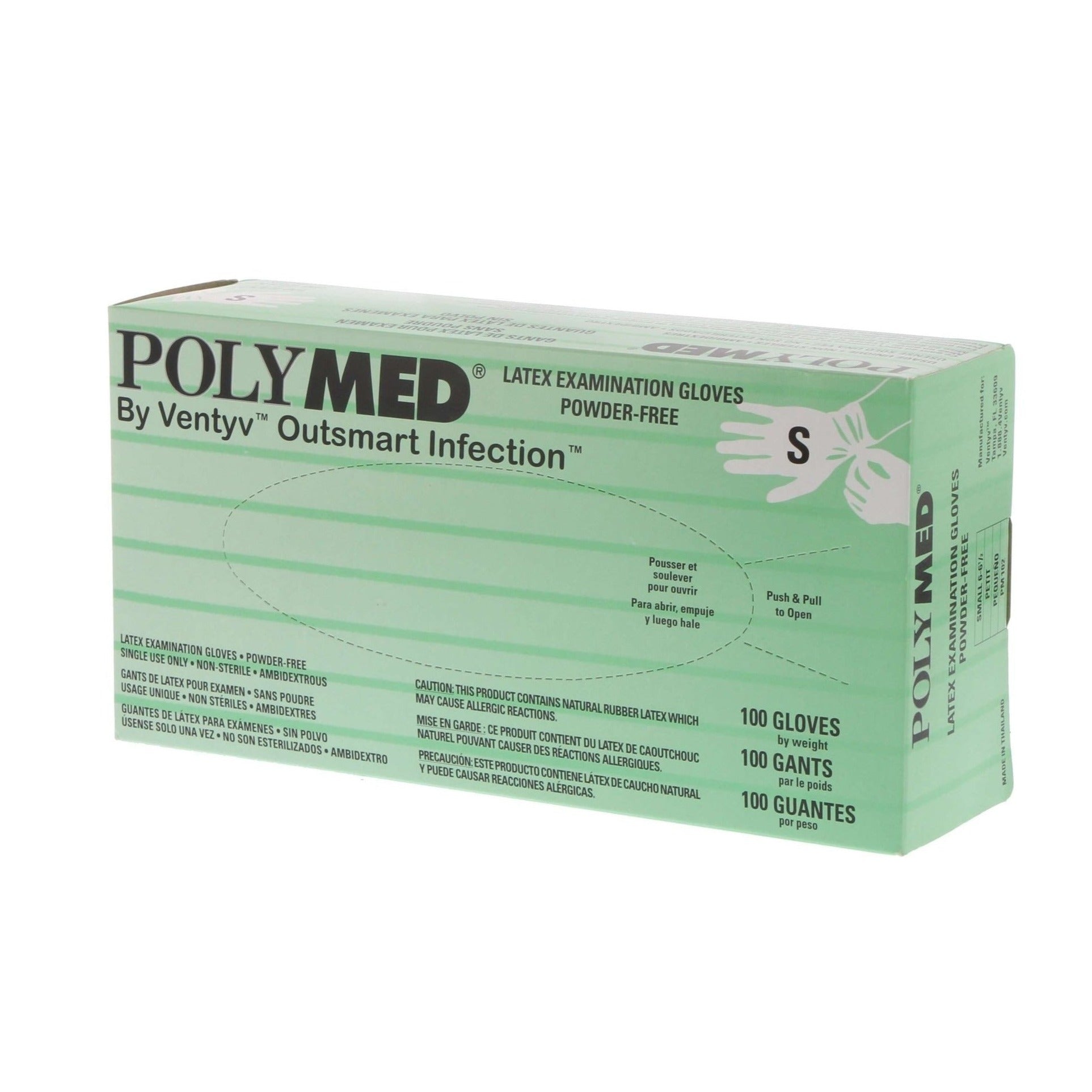 PolyMed Latex Powder Free Examination Gloves PM102 Small — Eminent ...